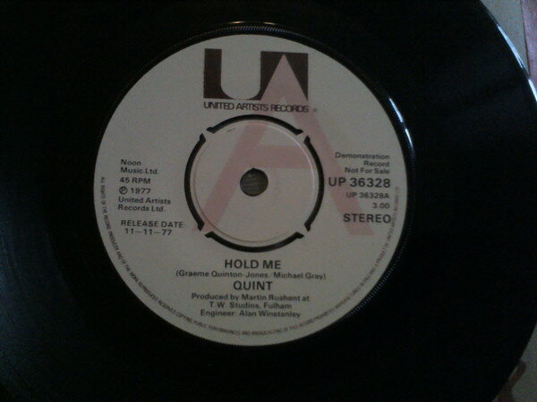 ・アーティスト Quint ・タイトル Hold Me ・レーベル・型番 United Artists Records UP36328PROMO ・フォーマット 7インチレコード ・コンディション(盤) 良い (VG+) ・コンディション(...