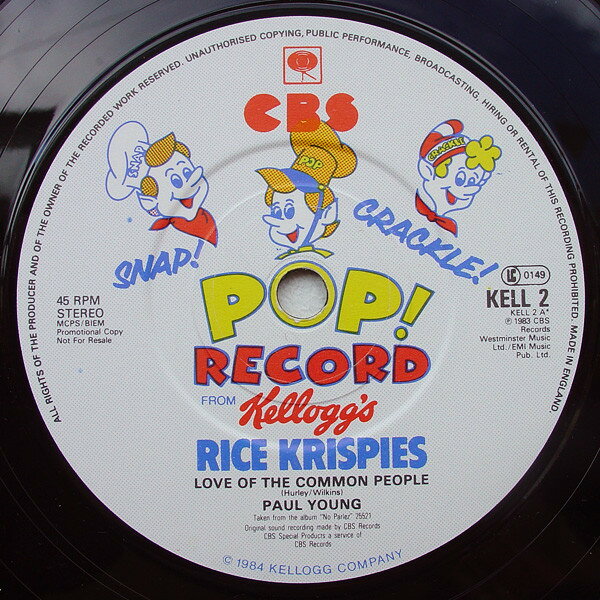 ・アーティスト Paul Young / KC & The Sunshine Band ・タイトル Love Of The Common People / Give It Up ・レーベル・型番 CBS KELL2 ・フォーマット 7インチ...