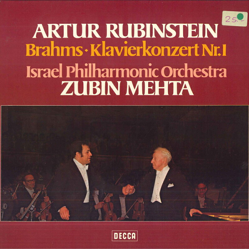 ・アーティスト Brahms, Rubinstein, Mehta, Israel Philharmonic Orchestra ・タイトル Klavierkonzert Nr.1 ・レーベル・型番 DECCA 642112 ・フォーマット...