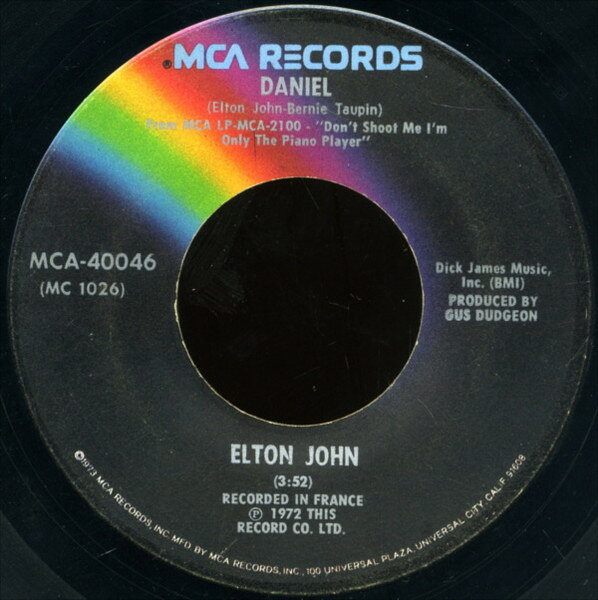 ・アーティスト Elton John ・タイトル Daniel / Skyline Pigeon ・レーベル・型番 MCA Records MCA40046 ・フォーマット 7インチレコード ・コンディション(盤) 可 (VG) ・コンディ...