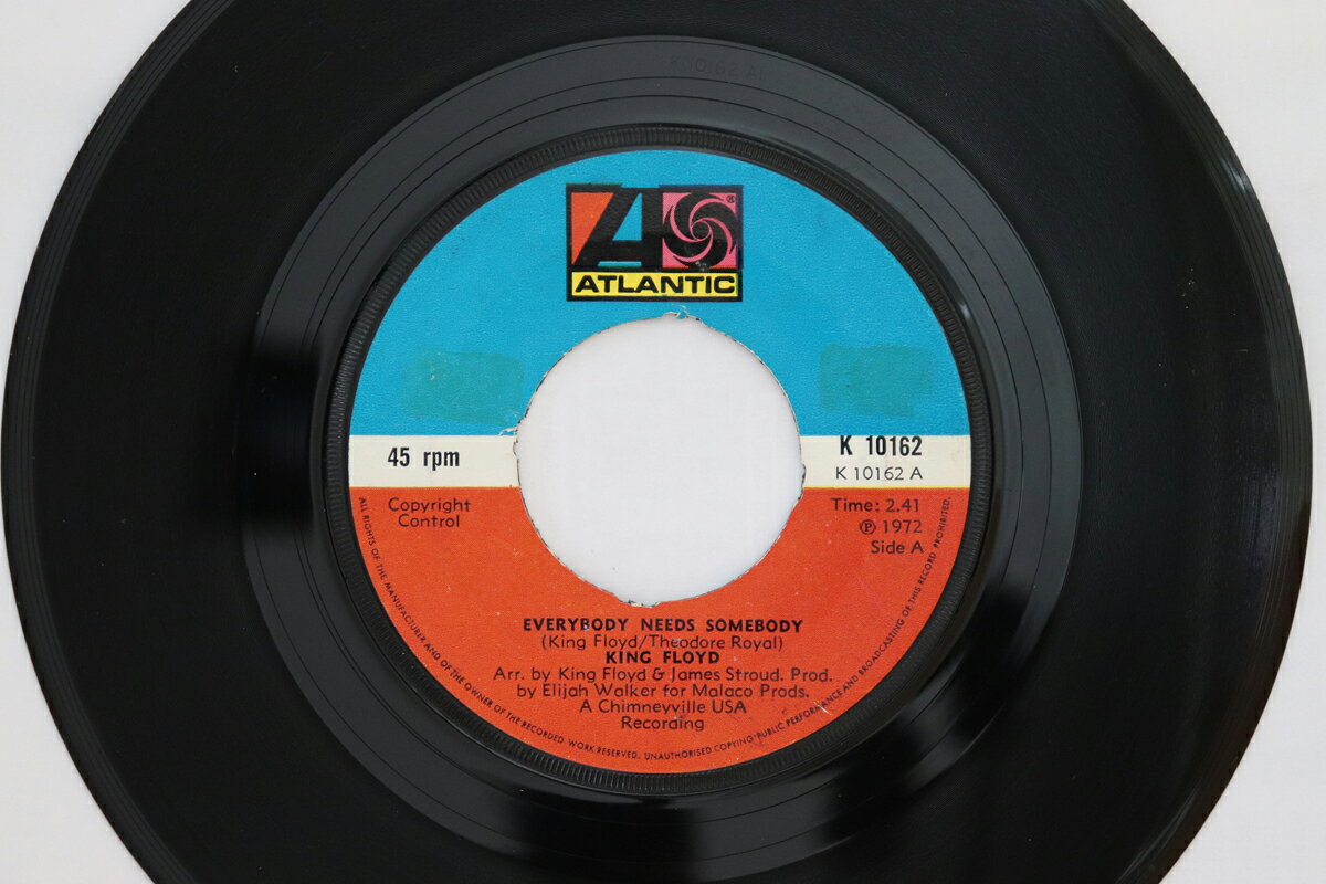 ・アーティスト King Floyd ・タイトル Everybody Needs Somebody / Woman Don't Go Astray ・レーベル・型番 Atlantic K10162 ・フォーマット 7インチレコード ・コンデ...