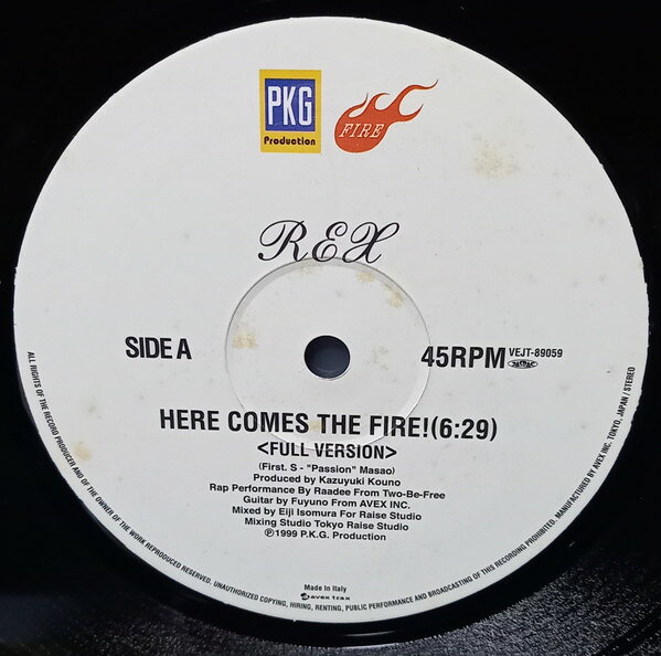 ・アーティスト Rex / Zar Dynasty ・タイトル Here Comes The Fire! ・レーベル・型番 PKG Production VEJT89059 ・フォーマット 12インチレコード ・コンディション(盤) 良い ...
