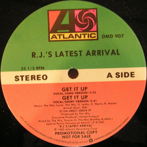 ・アーティスト R.J.'s Latest Arrival ・タイトル Get It Up ・レーベル・型番 Atlantic DMD907PROMO ・フォーマット 12インチレコード ・コンディション(盤) 良い (VG+) ・コンディ...