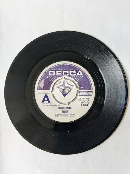 ・アーティスト Beano ・タイトル Monte Carlo / Blue ・レーベル・型番 Decca F13645PROMO ・フォーマット 7インチレコード ・コンディション(盤) 非常に良い(EX) ・コンディション(ジャケット)...