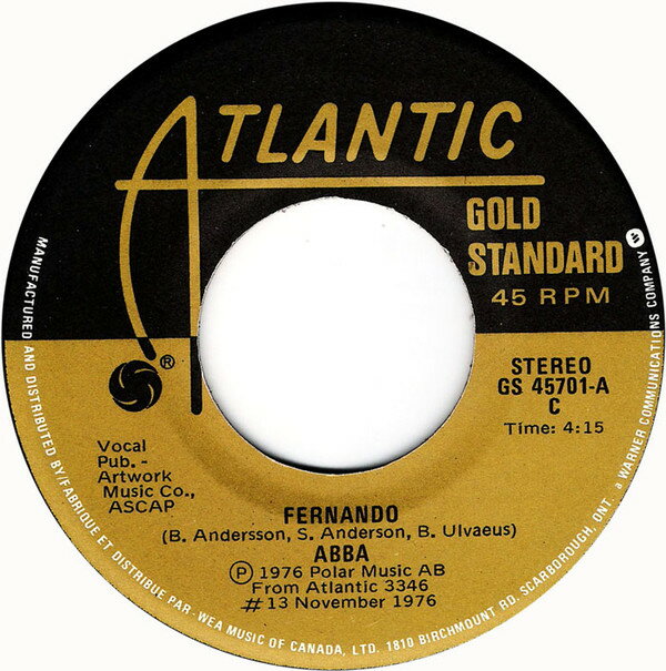・アーティスト ABBA ・タイトル Fernando / Dancing Queen ・レーベル・型番 ATLANTIC GS45701 ・フォーマット 7インチレコード ・コンディション(盤) 良い (VG+) ・コンディション(ジャケ...