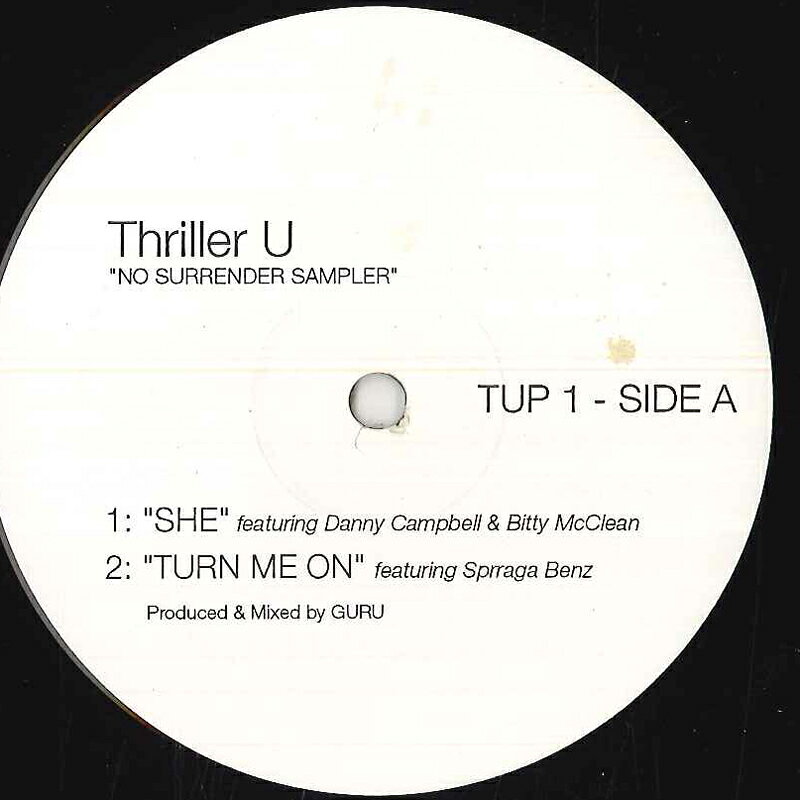 ・アーティスト Thriller U ・タイトル No Surrender SAMPLER ・レーベル・型番 NOT ON LABEL TUP1 ・フォーマット 12インチレコード ・コンディション(盤) 非常に良い(EX) ・コンディショ...