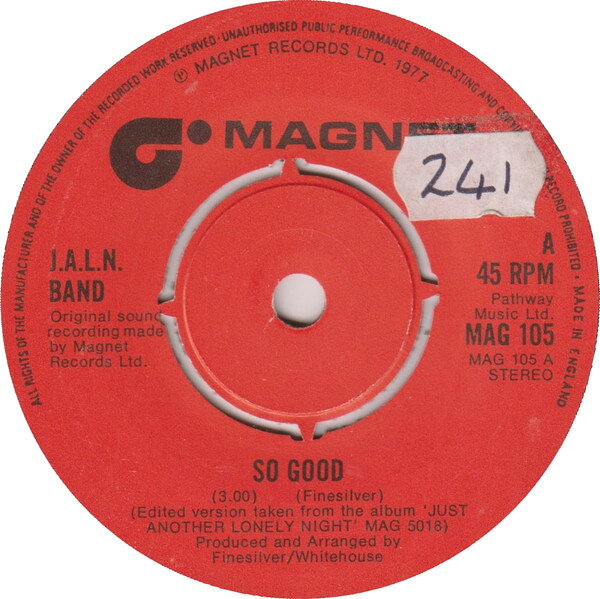・アーティスト J.A.L.N. Band ・タイトル So Good ・レーベル・型番 Magnet (2) MAG105 ・フォーマット 7インチレコード ・コンディション(盤) 良い (VG+) ・コンディション(ジャケット) プレイ...