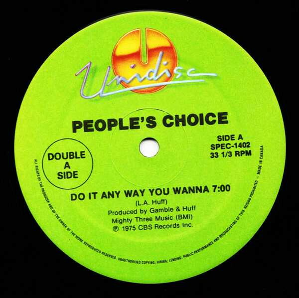 ・アーティスト People's Choice, Cheryl Lynn ・タイトル Do It Any Way You Wanna / Got To Be Real / Starlove ・レーベル・型番 UNIDISC SPEC1402...
