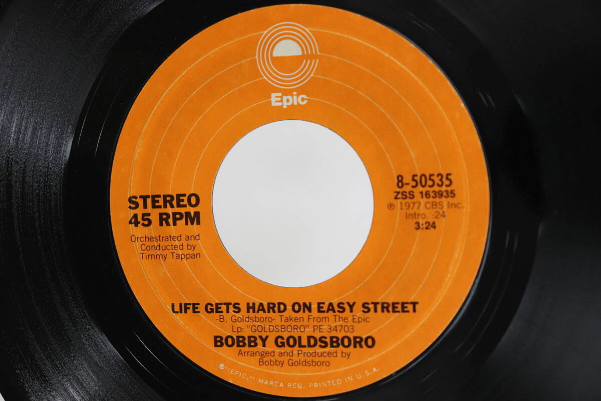 ・アーティスト Bobby Goldsbord ・タイトル Life Gets Hard On Easy Street / Black Fool's Gold ・レーベル・型番 EPIC ZSS163935 ・フォーマット 7インチレコード...