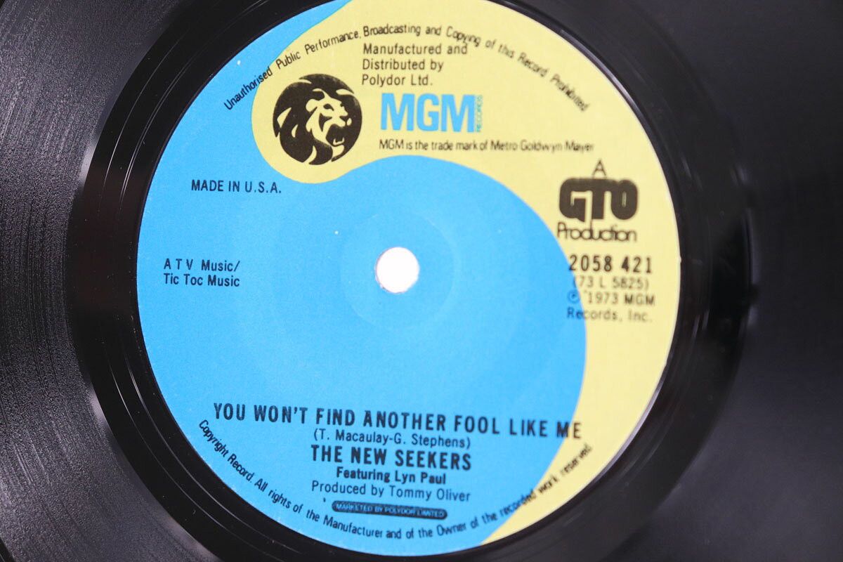 ・アーティスト New Seekers, Lyn Paul ・タイトル You Won't Find Another Fool Like Me / Song For You And Me ・レーベル・型番 MGM 2058421 ・フォーマ...