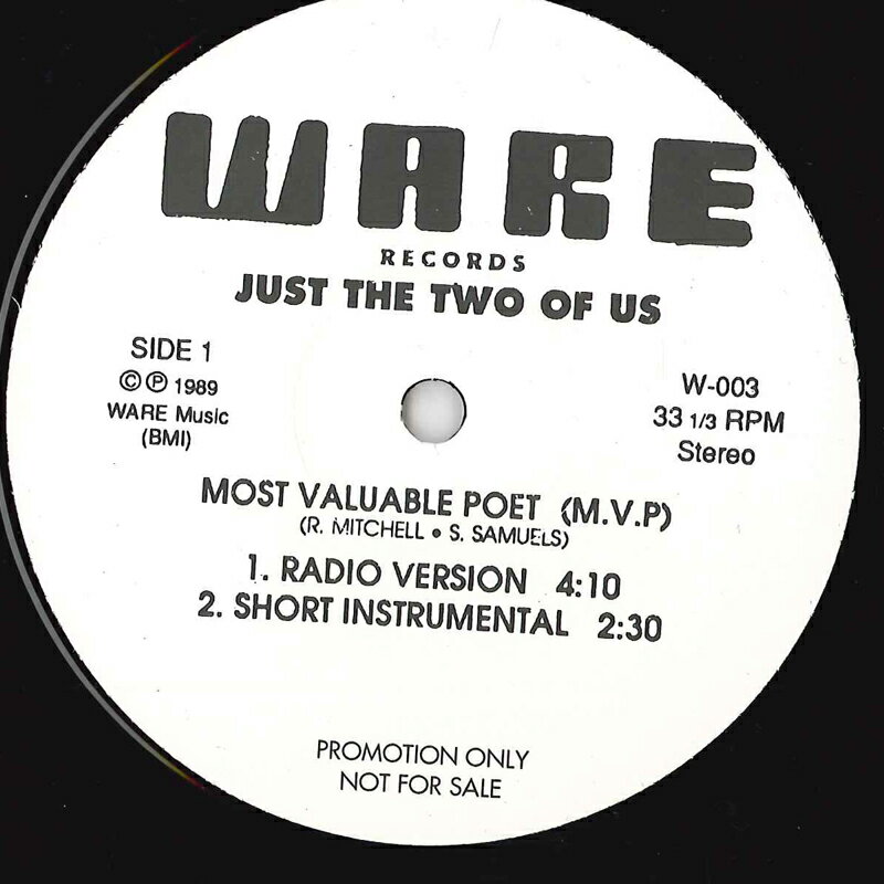 ・アーティスト Just The Two Of Us ・タイトル Most Valuable Poet (M. V. P) ・レーベル・型番 WARE W003 ・フォーマット 12インチレコード ・コンディション(盤) 良い (VG+) ...