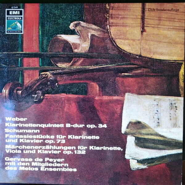 ・アーティスト Carl Maria von Weber / Robert Schumann , Gervase de Peyer Mit Den Melos Ensemble Of London ・タイトル Klarinettenquin...