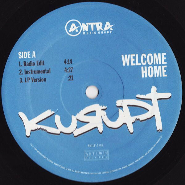 ・アーティスト Kurupt ・タイトル Welcome Home / I Call Shots ・レーベル・型番 Antra Records, Artemis Records ANTLP1202 ・フォーマット 12インチレコード ・コン...