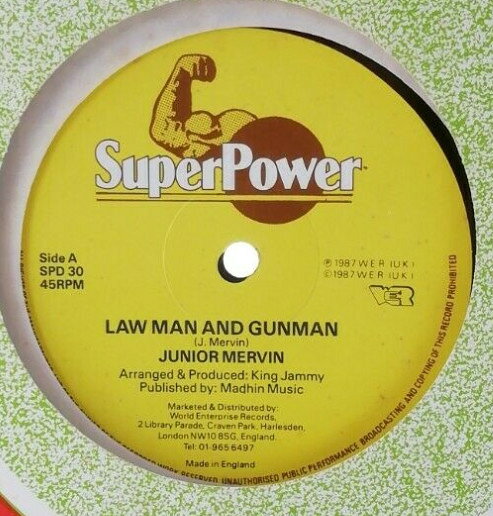 ・アーティスト Junior Murvin / Josey Wales ・タイトル Law Man And Gunman / Slackness Done ・レーベル・型番 Super Power SPD30 ・フォーマット 12インチレコ...