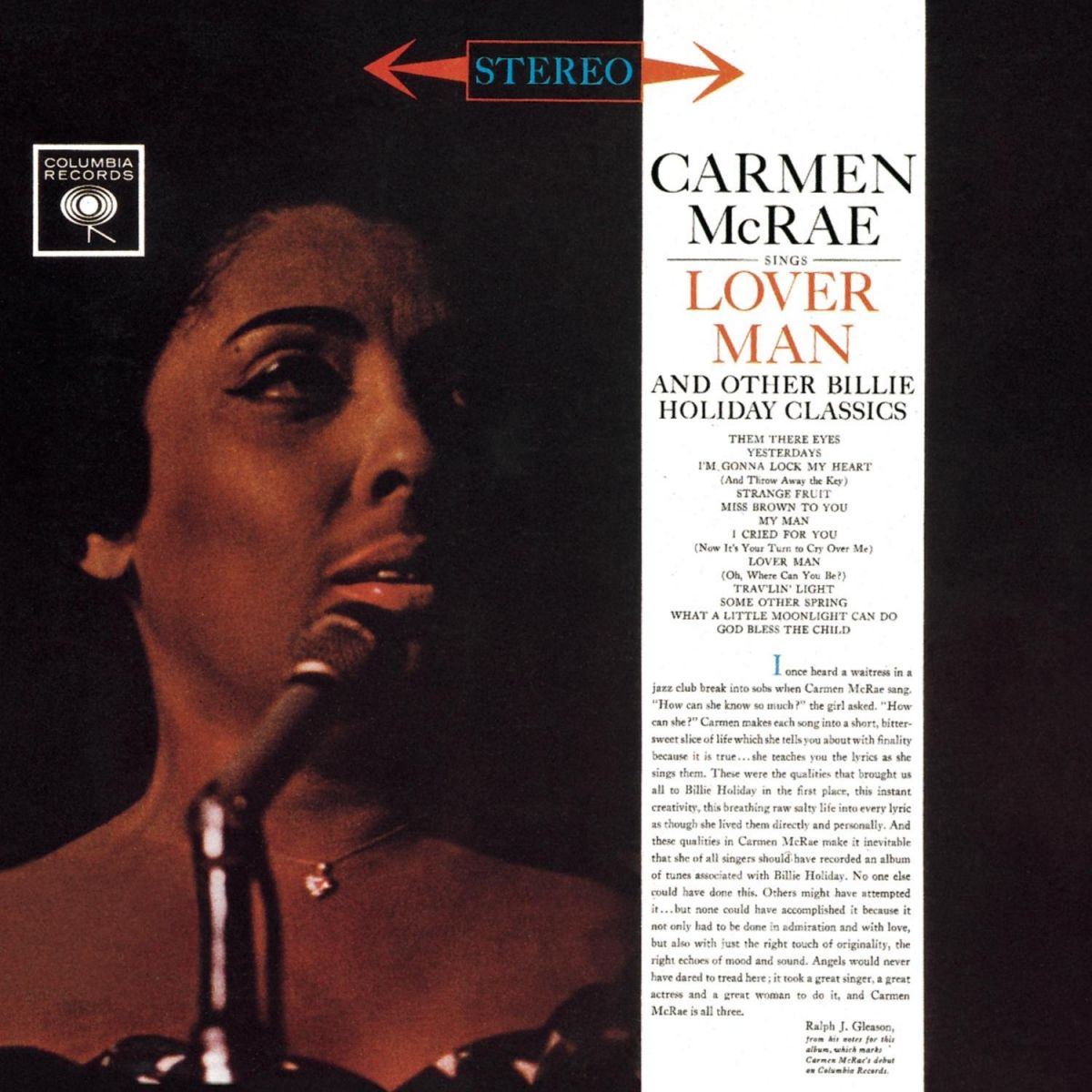 ・アーティスト Carmen Mcrae ・タイトル Sings Lover Man & Other Billie Holiday Classics ・レーベル・型番 Columbia CK65115 ・フォーマット CD ・コンディション...