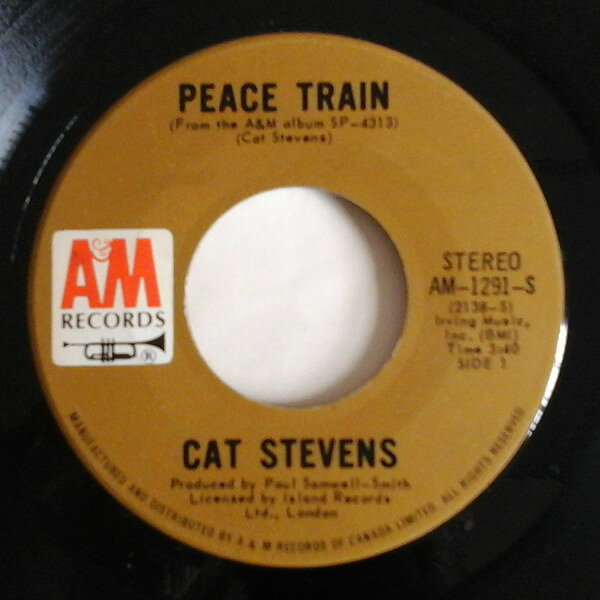 ・アーティスト Cat Stevens ・タイトル Peace Train ・レーベル・型番 A&M Records AM1291S ・フォーマット 7インチレコード ・コンディション(盤) 可 (VG) ・コンディション(ジャケット) ・...