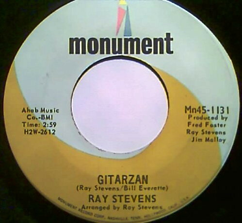 ・アーティスト Ray Stevens ・タイトル Gitarzan ・レーベル・型番 Monument MN451131 ・フォーマット 7インチレコード ・コンディション(盤) 可 (VG) ・コンディション(ジャケット) プレインカバ...