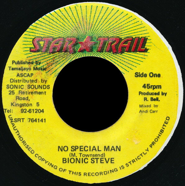 ・アーティスト Bionic Steve ・タイトル No Special Man ・レーベル・型番 Star Trail NONE ・フォーマット 7インチレコード ・コンディション(盤) 良い (VG+) ・コンディション(ジャケット)...