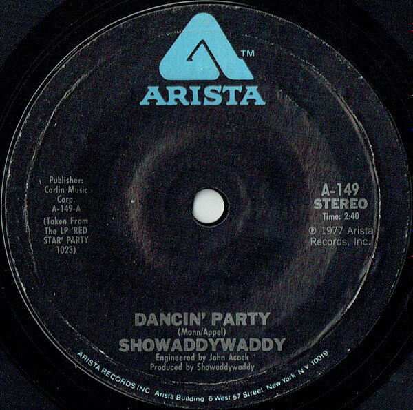 ・アーティスト Showaddywaddy ・タイトル Dancin' Party ・レーベル・型番 ARISTA A149 ・フォーマット 7インチレコード ・コンディション(盤) 良い (VG+) ・コンディション(ジャケット) プレイ...
