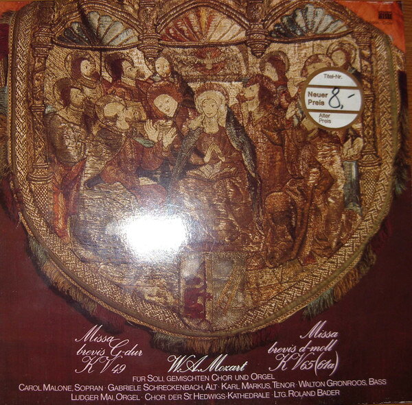 ・アーティスト Wolfgang Amadeus Mozart ・タイトル Missa Brevis G-dur Kv 49 - Missa Brevis D-moll Kv 65 (61a) ・レーベル・型番 ORBIS 295089 ・...