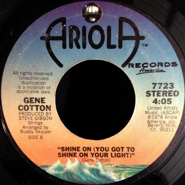 ・アーティスト Gene Cotton ・タイトル Like A Sunday In Salem (The Amos & Andy Song) ・レーベル・型番 Ariola Records America 7723 ・フォーマット 7イン...