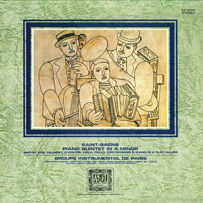 ・アーティスト Groupe Instrumental De PARIS ・タイトル Saint Saens : Piano Quintet In A Minor Etc. ・レーベル・型番 ANGEL AA9699 ・フォーマット LPレ...