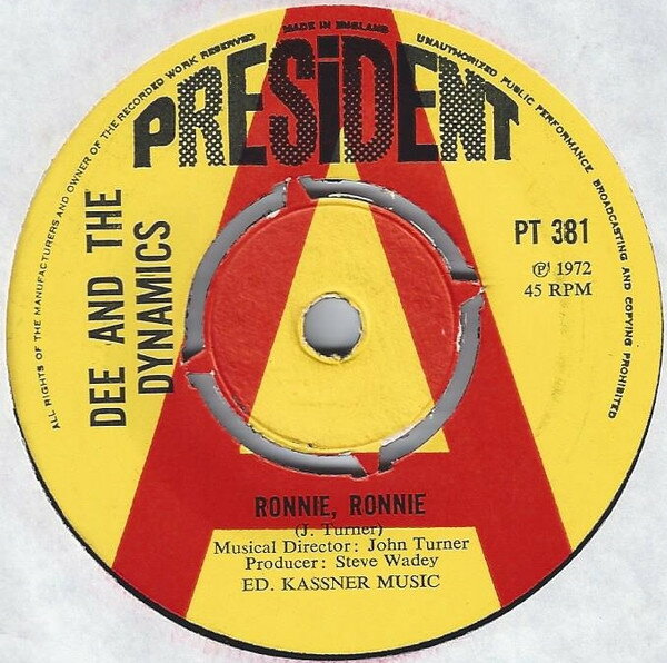 ・アーティスト Dee & The Dynamics ・タイトル Ronnie, Ronnie ・レーベル・型番 President PT381 ・フォーマット 7インチレコード ・コンディション(盤) 良い (VG+) ・コンディション(...
