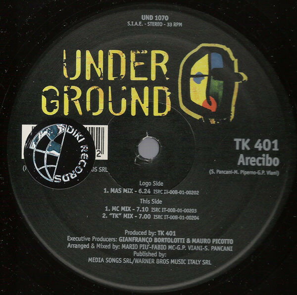 ・アーティスト TK 401 ・タイトル Arecibo ・レーベル・型番 Underground UND1070 ・フォーマット 12インチレコード ・コンディション(盤) 良い (VG+) ・コンディション(ジャケット) プレインカバー...