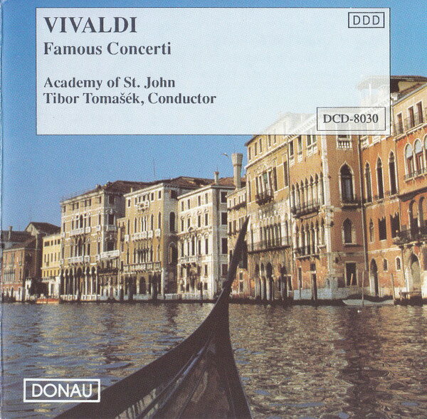 ・アーティスト Academy Of St. John, Tibor Tomasek ・タイトル Vivaldi - Famous Concerti ・レーベル・型番 DONAU DCD8030 ・フォーマット CD ・コンディション(盤)...