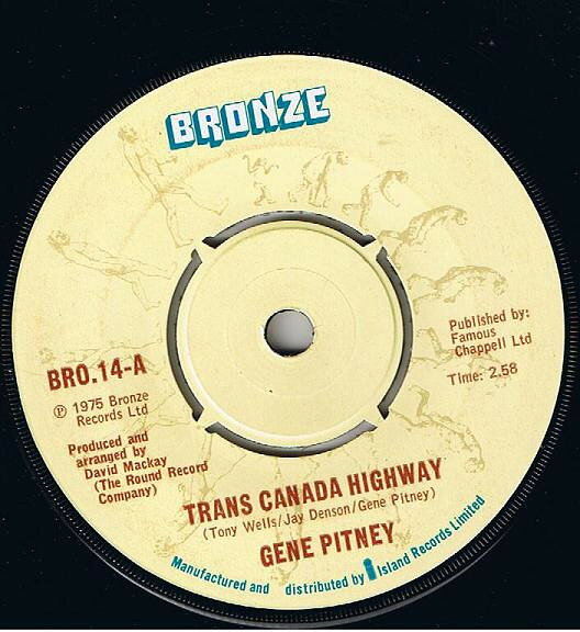 ・アーティスト Gene Pitney ・タイトル Trans Canada Highway ・レーベル・型番 Bronze BRO14 ・フォーマット 7インチレコード ・コンディション(盤) 良い (VG+) ・コンディション(ジャケッ...