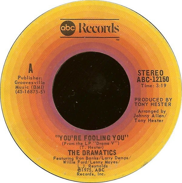 ・アーティスト Dramatics ・タイトル You're Fooling You ・レーベル・型番 ABC Records ABC12150 ・フォーマット 7インチレコード ・コンディション(盤) 良い (VG+) ・コンディション(...