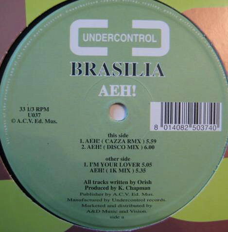 ・アーティスト Brasilia ・タイトル Aeh! ・レーベル・型番 Undercontrol U037 ・フォーマット 12インチレコード ・コンディション(盤) 良い (VG+) ・コンディション(ジャケット) プレインカバー（元ジ...