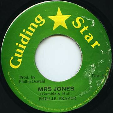 ・アーティスト Phillip Fraser ・タイトル Mrs Jones ・レーベル・型番 Guiding Star NONE ・フォーマット 7インチレコード ・コンディション(盤) 良い (VG+) ・コンディション(ジャケット) ...