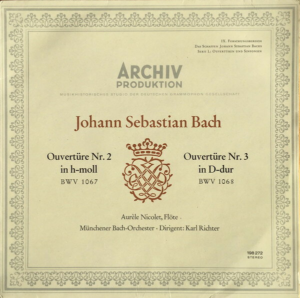 ・アーティスト Johann Sebastian Bach - Aur?le Nicolet , Fl?te ? M?nchener Bach-Orchester ? Dirigent: Karl Richter ・タイトル Ouvert?...