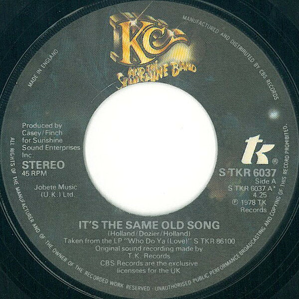 ・アーティスト KC & The Sunshine Band ・タイトル It's The Same Old Song ・レーベル・型番 T.K. Records TKR6037 ・フォーマット 7インチレコード ・コンディション(盤) 良...