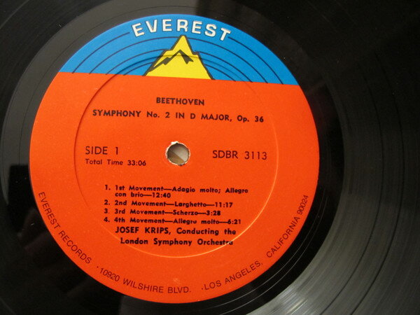 ・アーティスト Beethoven ? Josef Krips Conducting London Symphony Orchestra ・タイトル Symphonies No. 2 & 4 ・レーベル・型番 EVEREST SDBR311...