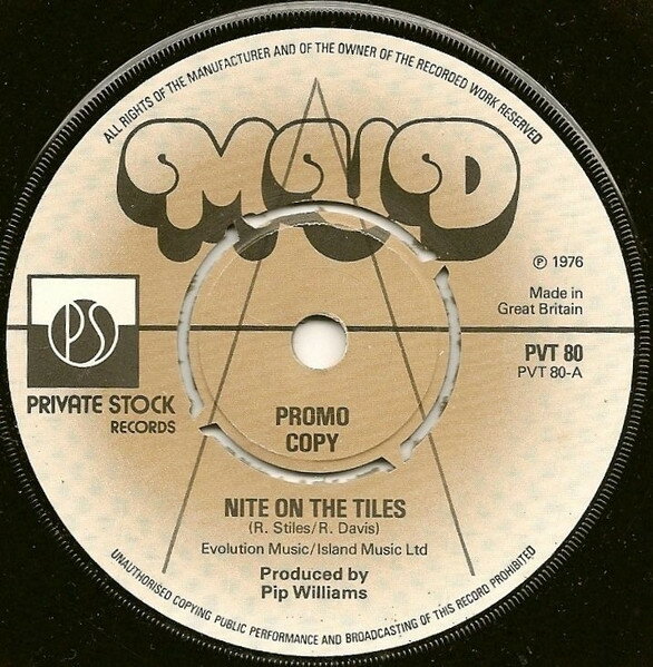 ・アーティスト Mud ・タイトル Nite On The Tiles ・レーベル・型番 Private Stock PVT80 ・フォーマット 7インチレコード ・コンディション(盤) 良い (VG+) ・コンディション(ジャケット) プ...