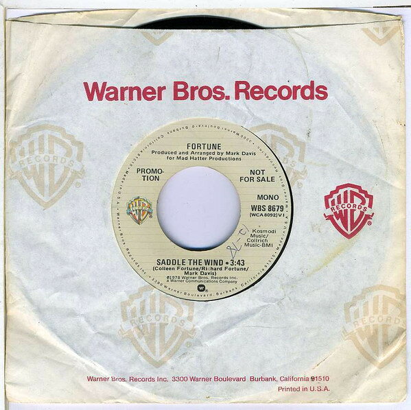・アーティスト Fortune (2) ・タイトル Saddle The Wind ・レーベル・型番 Warner Bros. Records WBS8679 ・フォーマット 7インチレコード ・コンディション(盤) ほぼ新品 (M-) ・...