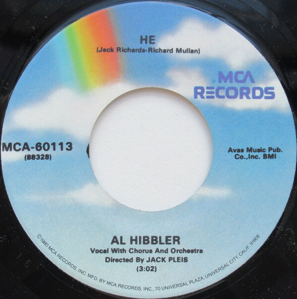 ・アーティスト Al Hibbler ・タイトル He ・レーベル・型番 MCA Records MCA60113 ・フォーマット 7インチレコード ・コンディション(盤) 良い (VG+) ・コンディション(ジャケット) ・コンディション...