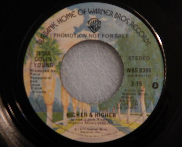 ・アーティスト Jesse Colin Young ・タイトル Higher & Higher ・レーベル・型番 Warner Bros. Records WBS8398 ・フォーマット 7インチレコード ・コンディション(盤) 良い (V...