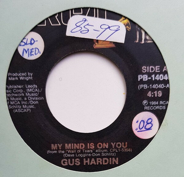・アーティスト Gus Hardin ・タイトル My Mind Is On You / What About When It Rains ・レーベル・型番 RCA PB14040 ・フォーマット 7インチレコード ・コンディション(盤) ...