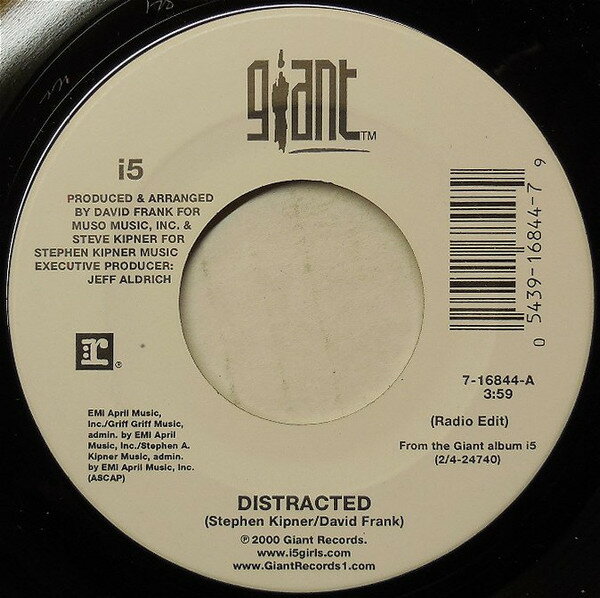 ・アーティスト i5 ・タイトル Distracted ・レーベル・型番 Giant Records 716844 ・フォーマット 7インチレコード ・コンディション(盤) ほぼ新品 (M-) ・コンディション(ジャケット) プレインカバー...