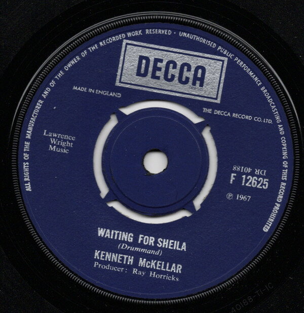 ・アーティスト Kenneth McKellar ・タイトル Waiting For Sheila ・レーベル・型番 Decca F12625 ・フォーマット 7インチレコード ・コンディション(盤) 良い (VG+) ・コンディション(ジ...