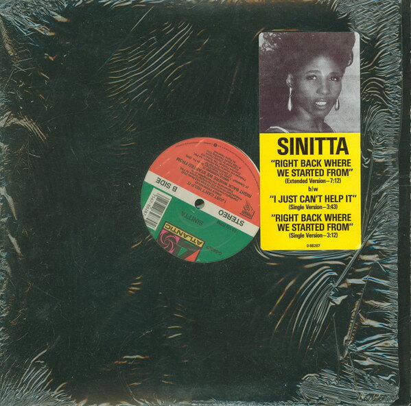 ・アーティスト Sinitta ・タイトル Right Back Where We Started From ・レーベル・型番 Atlantic 086287 ・フォーマット 12インチレコード ・コンディション(盤) 良い (VG+) ・...