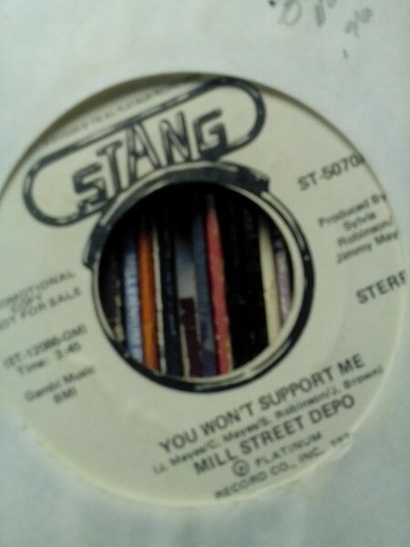 ・アーティスト Mill Street Depo ・タイトル You Won't Support Me ・レーベル・型番 Stang Records ST5070PROMO ・フォーマット 7インチレコード ・コンディション(盤) 良い (...
