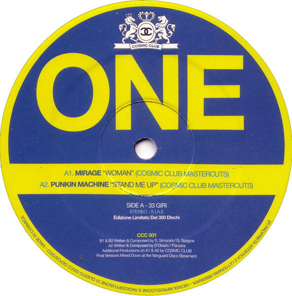 ・アーティスト Mirage / Punkin Machine ・タイトル One ・レーベル・型番 Cosmic Club CCC501 ・フォーマット 12インチレコード ・コンディション(盤) 良い (VG+) ・コンディション(ジャ...