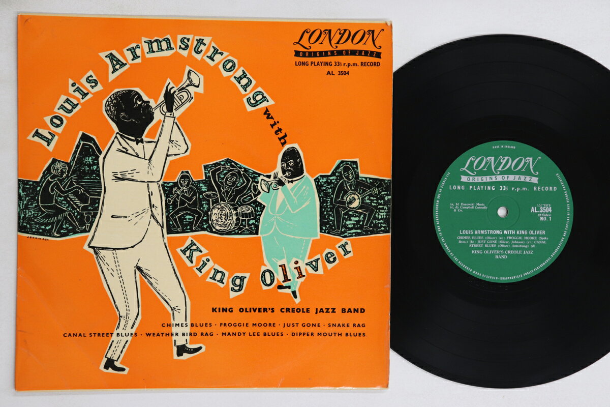 ・アーティスト King Oliver ・タイトル Louis Armstrong With King Oliver ・レーベル・型番 LONDON AL3504 ・フォーマット 10インチレコード ・コンディション(盤) 良い (VG+)...