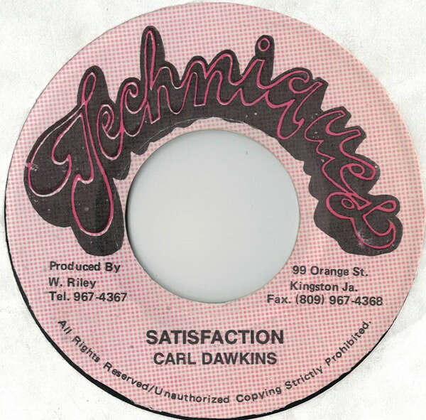・アーティスト Carl Dawkins ・タイトル Satisfaction ・レーベル・型番 Techniques NONE ・フォーマット 7インチレコード ・コンディション(盤) 良い (VG+) ・コンディション(ジャケット) ・...