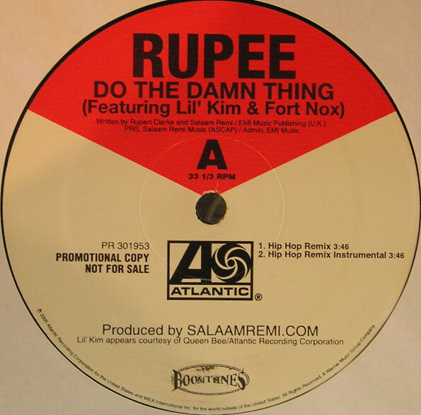 ・アーティスト Rupee ・タイトル Do The Damn Thing ・レーベル・型番 Atlantic PR301953 ・フォーマット 12インチレコード ・コンディション(盤) 良い (VG+) ・コンディション(ジャケット) ...