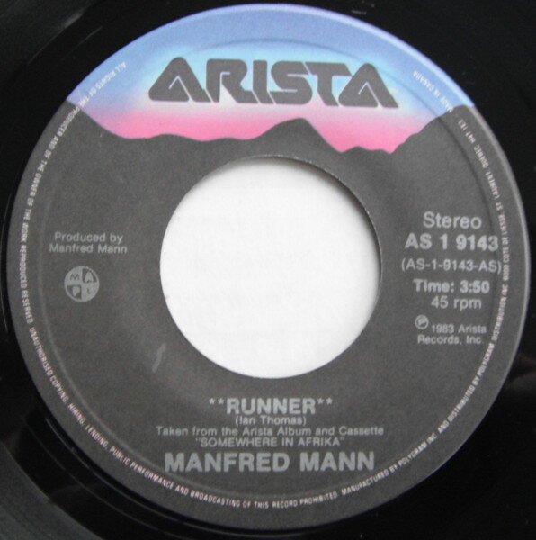 ・アーティスト Manfred Mann's Earth Band ・タイトル Runner ・レーベル・型番 Arista AS19143 ・フォーマット 7インチレコード ・コンディション(盤) 良い (VG+) ・コンディション(ジャ...